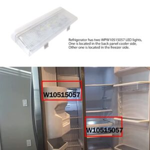 WPW10515057 LED Light Replace Refrigerator Part 106.51793410, 106.51793411, 106.51793412 SIDE, 106.51799410, 106.51799411, 106.51799412, 106.51799413 SIDE