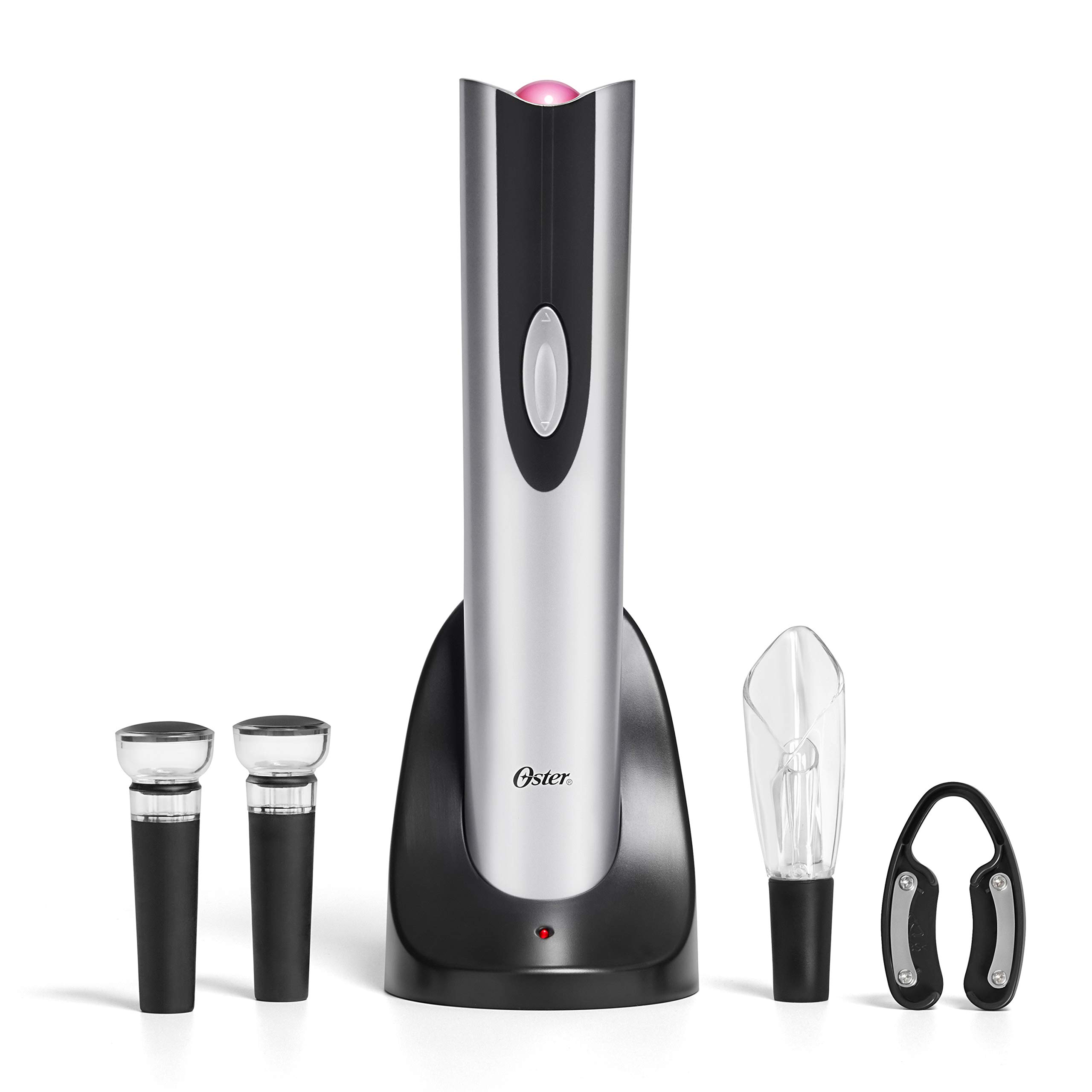 Koolatron 6 Bottle Wine Cooler (16L) and Oster Electric Wine Opener Kit with Aerating Pourer, Vacuum Stoppers and More