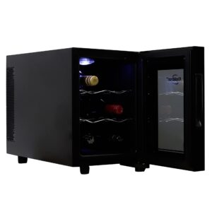 Koolatron 6 Bottle Wine Cooler (16L) and Oster Electric Wine Opener Kit with Aerating Pourer, Vacuum Stoppers and More