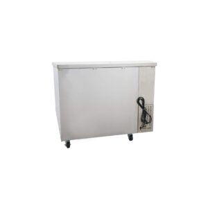 PEAKCOLD 2 Glass Door Commercial Back Bar Cooler; Stainless Steel Under Counter Refrigerator; 48" W