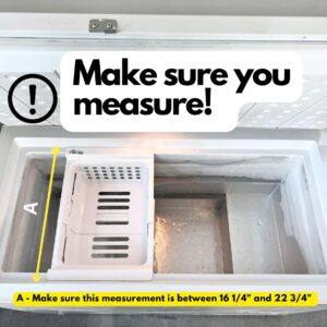 FreezerMax Add a Layer - Rails and Chest Freezer Sliding Baskets - Freezer Storage Bins - Adds a middle level of sliding baskets to 8-14 cubic foot freezers. MEASURE YOUR FREEZER BEFORE ORDERING