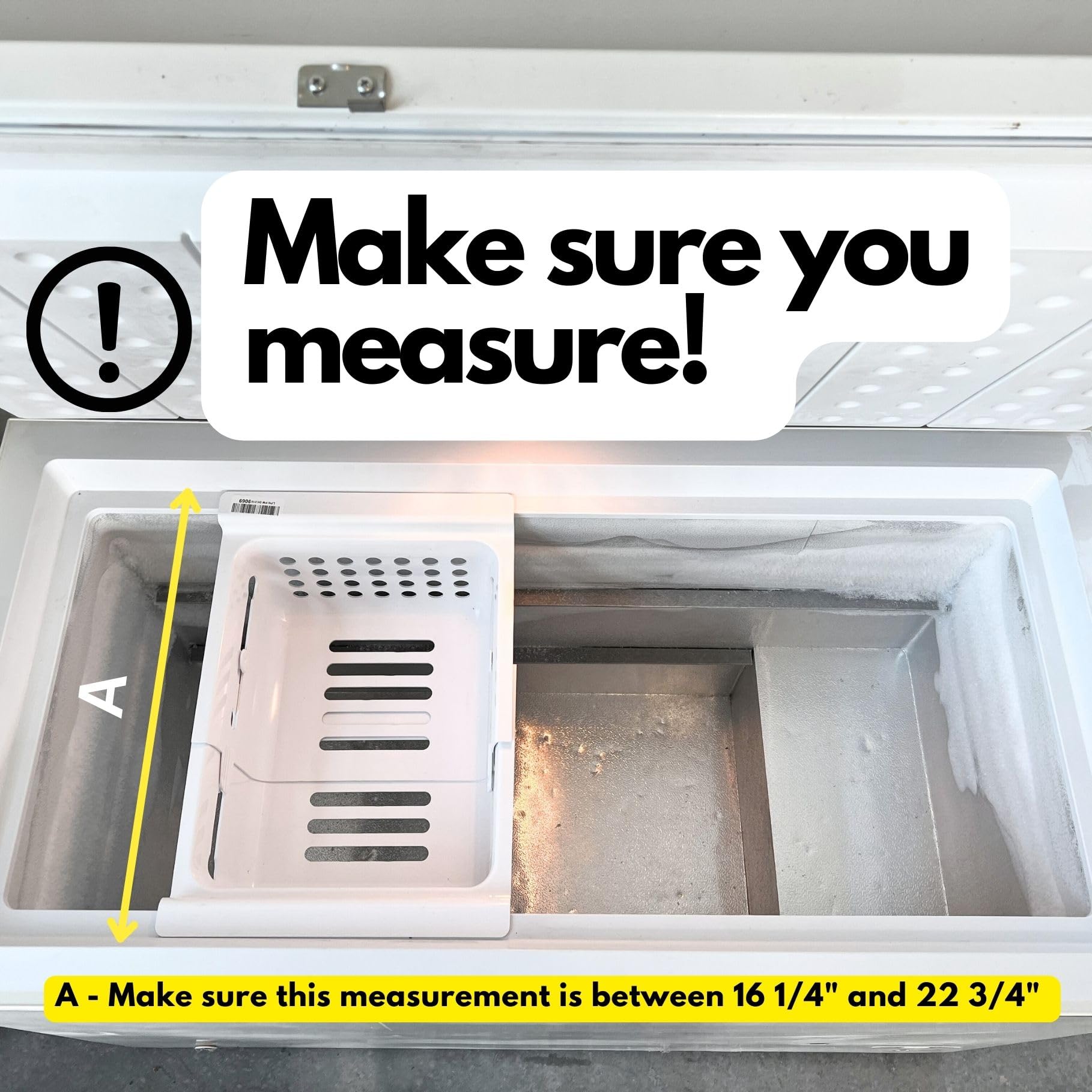 FreezerMax Add a Layer - Rails and Chest Freezer Sliding Baskets - Freezer Storage Bins - Adds a middle level of sliding baskets to 8-14 cubic foot freezers. MEASURE YOUR FREEZER BEFORE ORDERING