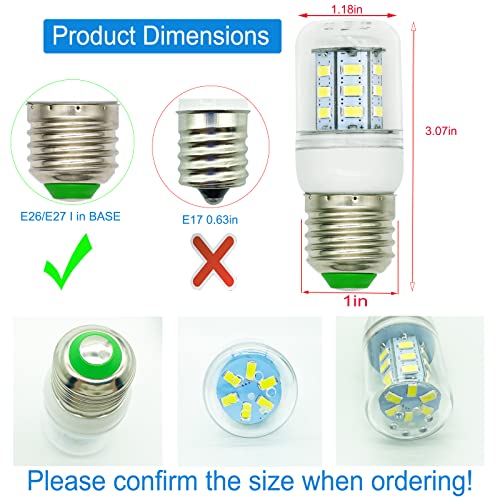 LaWana KEI D34L Refrigerator Bulb Replacement for Frigidaire 5304511738 LED Refrigerator Light Bulb Replace AP6278388 PS12364857 AP6278388 4584444 (D34l Bulb 3.5W 2 Pack)