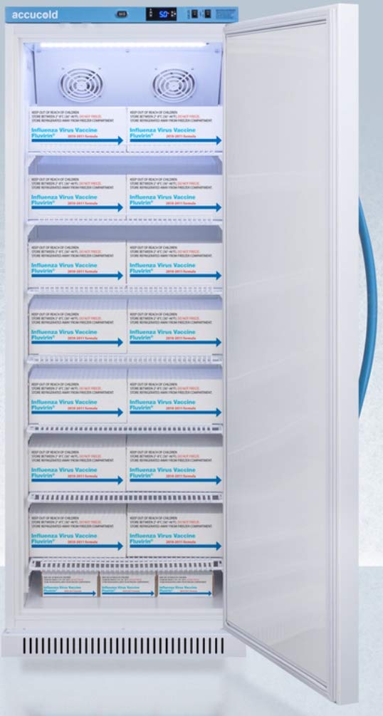 Summit Appliance ARS12PV Pharma-Vac Performance Series 12 Cu.Ft. Uprigth All-refrigerator for Vaccine Storage with Automatic Defrost, Factory-installed Lock, Digital Thermostat, White Cabinet