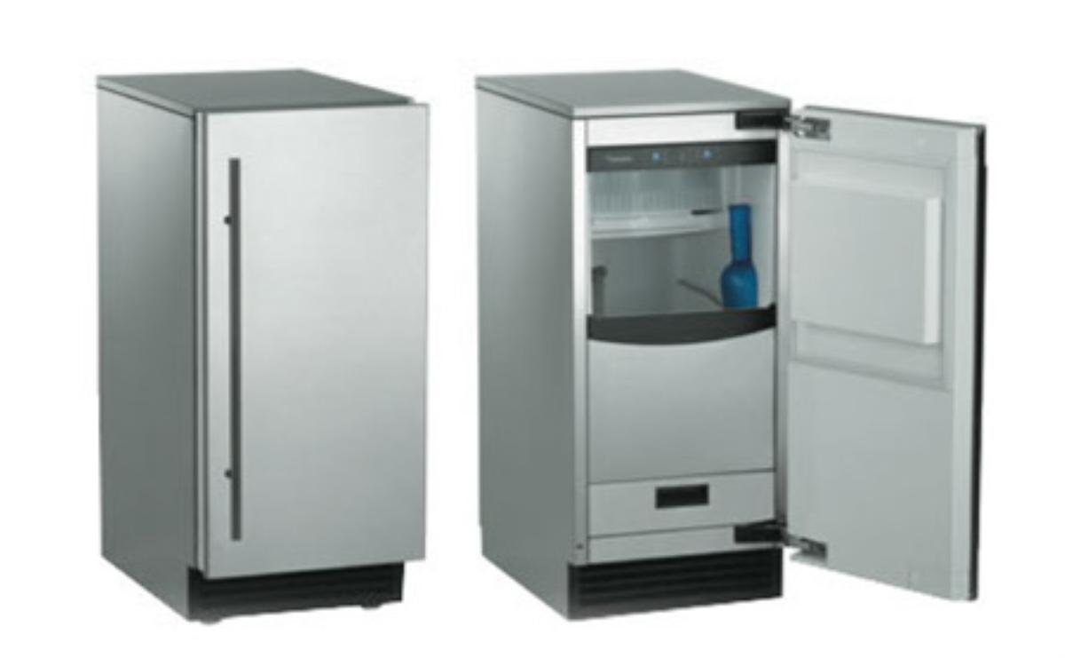 Scotsman SCN60GA-1SS 15" Brilliance Outdoor Ice Machine with Gravity Drain Nugget Ice Cubes, 80 lbs in Stainless Steel