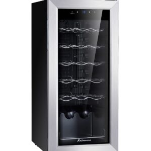 Kalamera KRC-18SS Freestanding Wine Cellars, Black