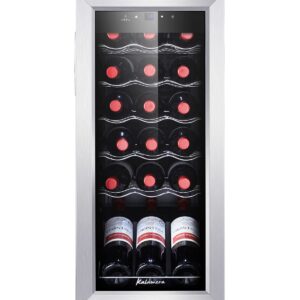 Kalamera KRC-18SS Freestanding Wine Cellars, Black