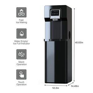 Soopyk 2 in 1 Ice and Water Dispenser Cooler 5 Gallon with Ice Maker Bullet Ice Cube 27lbs Capacity Without HOT Water