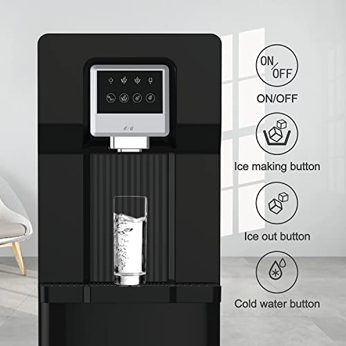 Soopyk 2 in 1 Ice and Water Dispenser Cooler 5 Gallon with Ice Maker Bullet Ice Cube 27lbs Capacity Without HOT Water