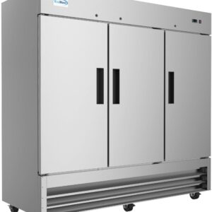 KoolMore 82" 3 Door Stainless Steel Upright Commercial Reach-in Freezer - 72 cu. ft, Model:RIF-3D-SS