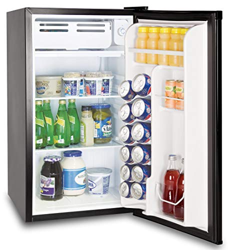 RCA 3.2 cu. ft Fridge, Black Erase Board Refrigerator with Neon Markers