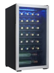 danby dwc93blsdb 36 bottle freestanding wine cooler