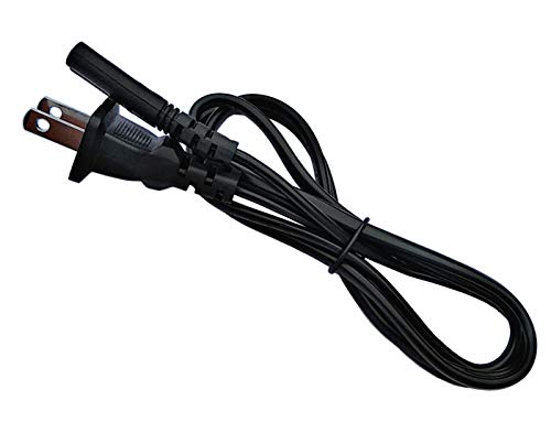 UpBright 2-Prong AC Power Cord Cable Compatible with FRIGIDAIRE EFMIS462 EFMIS462-BLACK EFMIS462-Red EFMIS462-BLUE EFMIS462-Pink 12 Can Retro Mini Beverage Refrigerator Refrigerateur Portable Fridge