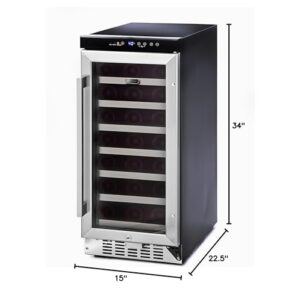 Whynter BWR-33SD 33 Bottle Built-In Wine Refrigerator,Multi