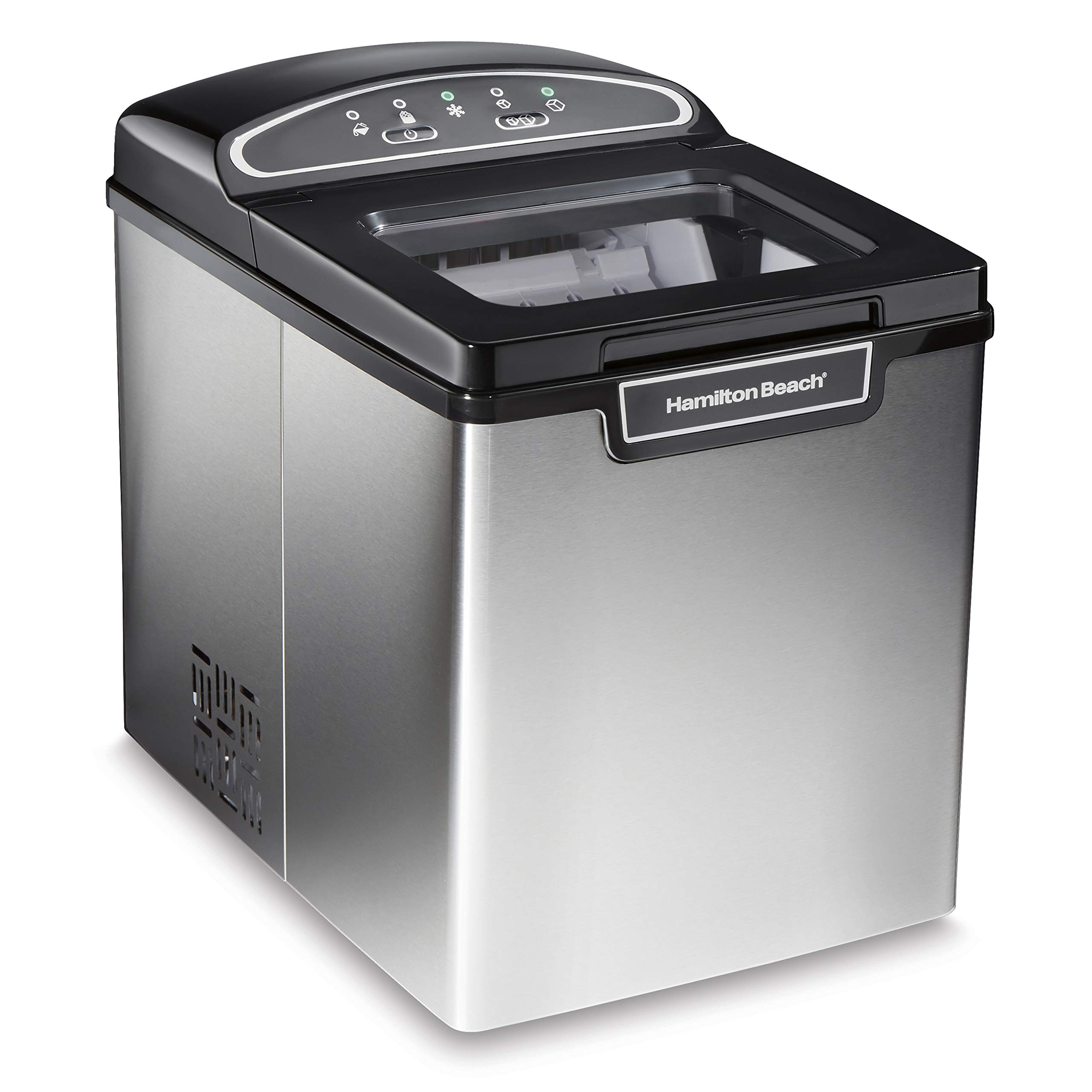 Hamilton Beach Countertop Nugget Ice Maker Machine, Compact & Portable Design, Makes 28 Pounds Per Day, Stainless Steel (86150)