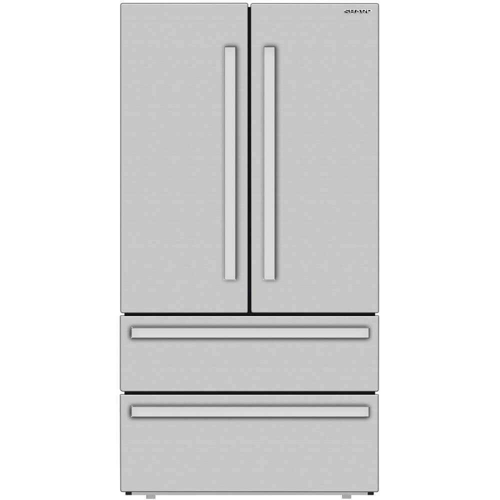 SHARP 22.5 (Cu. Ft.) French Door Counter Depth Refrigerator Stainless Steel (Sjg2351fs)