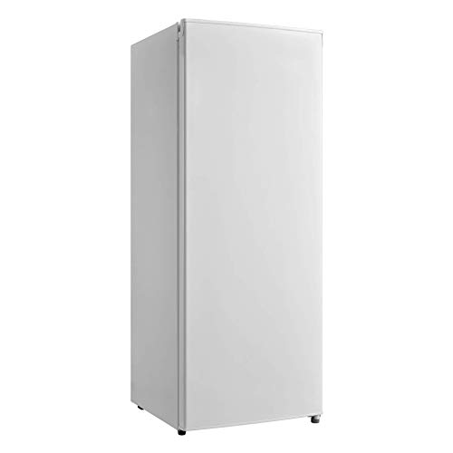 Koolatron Compact Upright Freezer, 5.3 cu ft (150L), White, Manual Defrost Design, Space-Saving Flat Back, Reversible Door, for Home, Apartment, Condo, Cottage