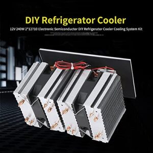 FTVOGUE 12V 240W 2 * 12710 Electronic Semiconductor DIY Refrigerator Cooler Cooling System Kit