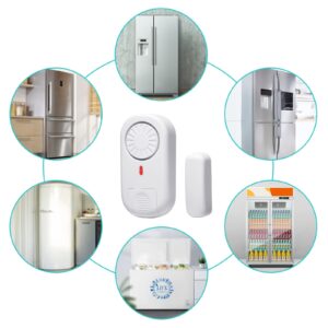 Freezer Door Alarm, Briidea Refrigerator Door Alarm When Left Open, with 60/120/180 Seconds Delay Alert, Remind You Close Your Fridge Door, Avoid Food Waste