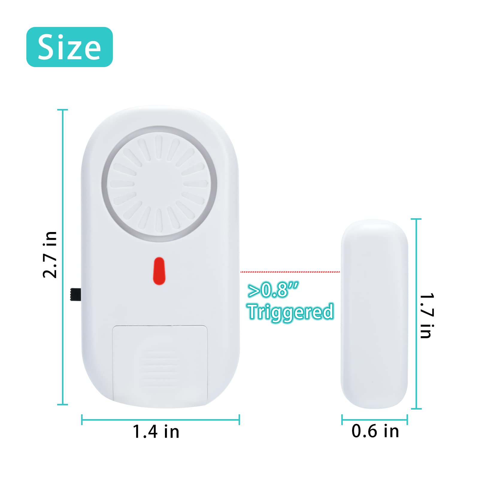 Freezer Door Alarm, Briidea Refrigerator Door Alarm When Left Open, with 60/120/180 Seconds Delay Alert, Remind You Close Your Fridge Door, Avoid Food Waste