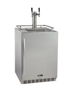 kegco kegerator 24" wide dual tap stainless steel undercounter beer dispenser hk38ssu-2