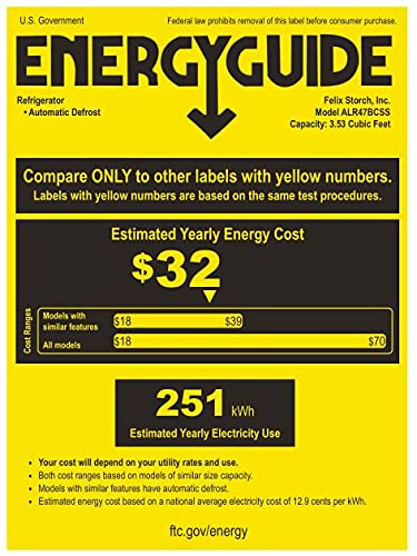 Summit Appliance ALR47BCSS 20" Wide Built-In All-Refrigerator, ADA Compliant, 3.53 cu.ft Capacity, Temperature & Open Door Alarms, Automatic Defrost, Stainless Steel Cabinet, Interior Light