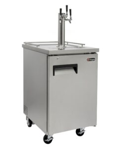 kegco kegerator, triple tap, stainless steel