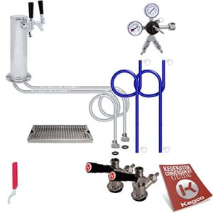 kegco ebdtck-2-542-2 deluxe tower kegerator conversion kit no tank