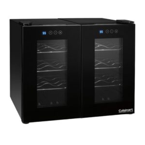 cuisinart private reserve dual 16-bottle set wine cellar, black