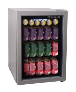 frigidaire efmis9000amz freestanding beverage center fridge-fits 88 cans or 25 bottles, black, 24