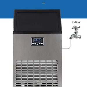 Northair Ice Machine 150LBS/24H Stainless Steel Commercial Ice Maker (150LB)