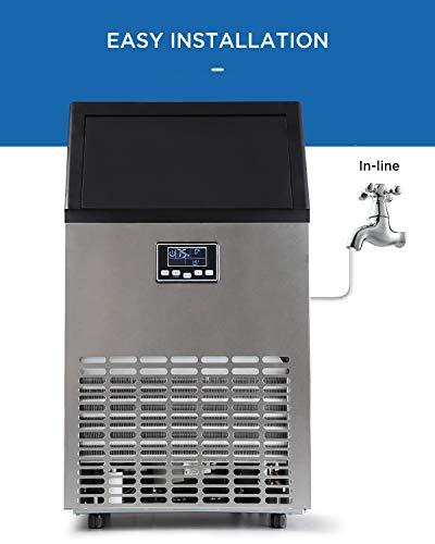 Northair Ice Machine 150LBS/24H Stainless Steel Commercial Ice Maker (150LB)