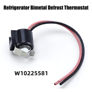 W10225581 Refrigerator Bimetal Defrost Thermostat Replaces WPW10225581 AP6017375 PS11750673 PS237680 2321799, Compatible for Whirlpool Sears Kenmore Refrigerator