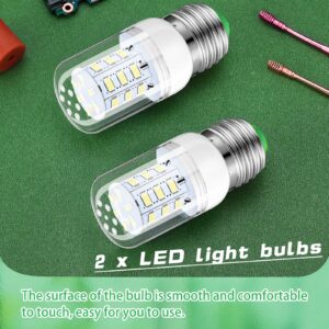 Charniol 2 Pieces 5304511738 LED Light Bulb 3.5W E27 Refrigerator Light Bulb Replace Compatible with Refrigerator PS12364857 AP6278388, 110V-240V White Light