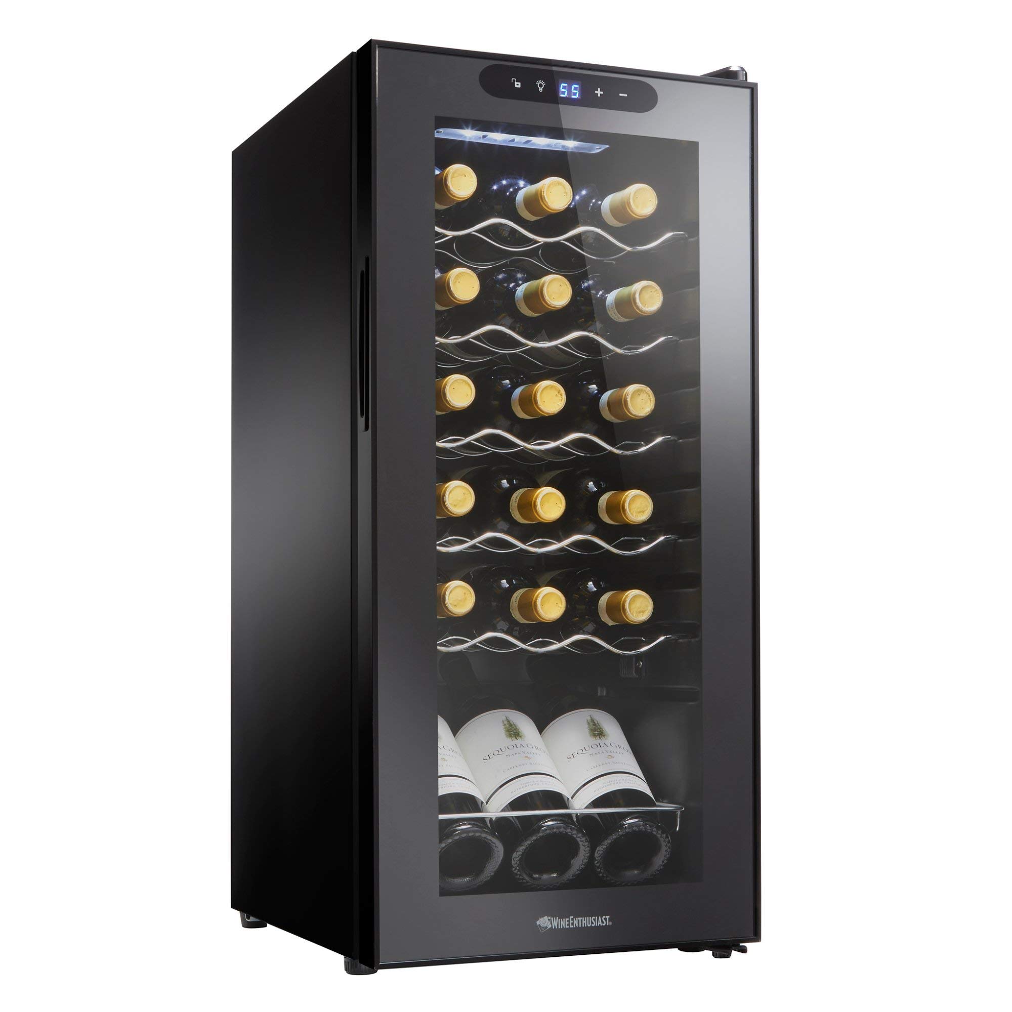 Wine Enthusiast 18-Bottle Single Zone Compressor Wine Cooler