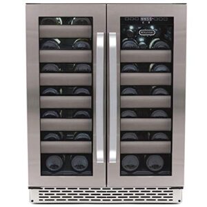 whynter bwr-401ds 40 bottle stainless steel dual zone built wine refrigerators-elite series with seamless doors