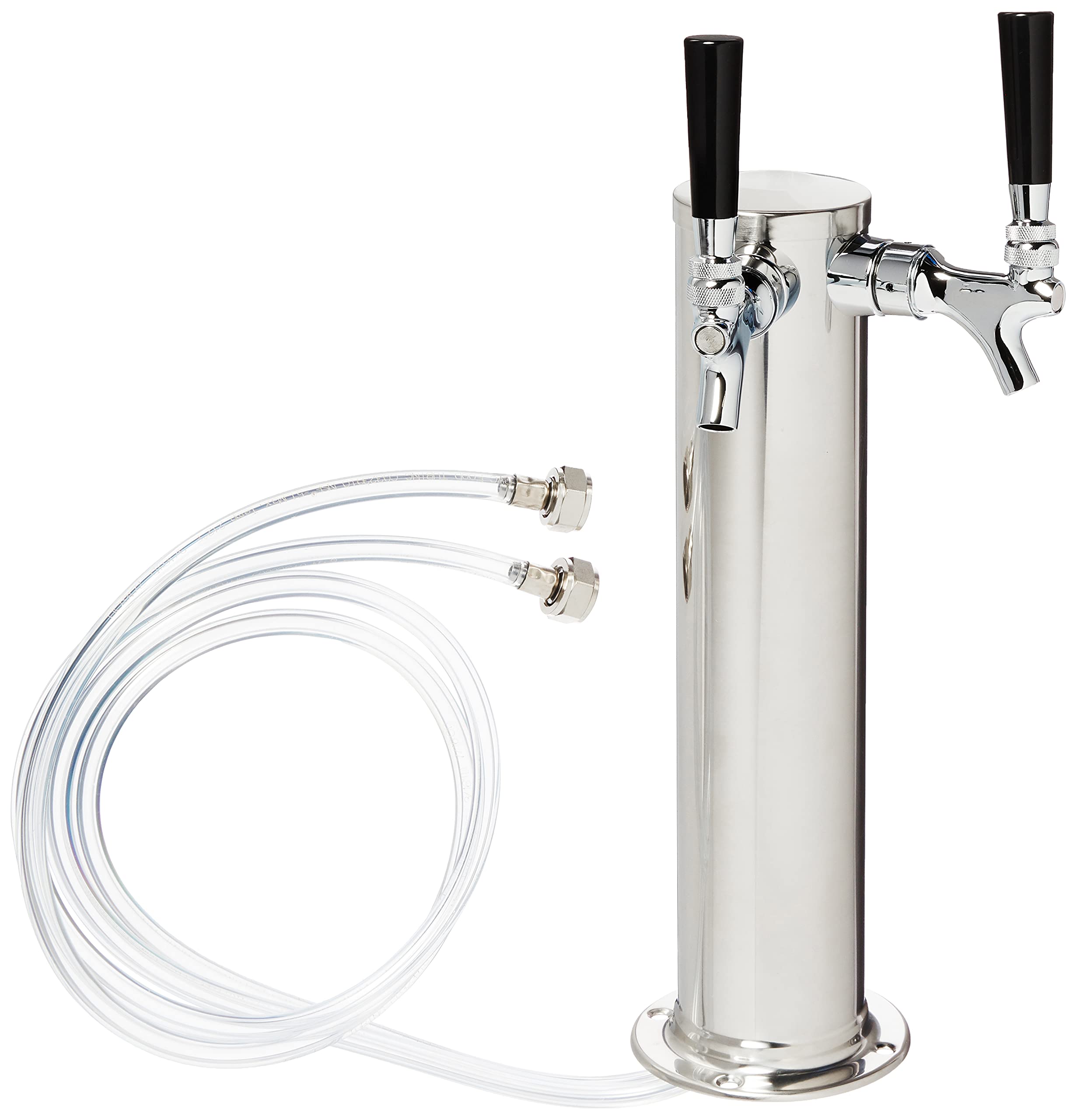 Kegco Dual Tap Tower Kegerator Conversion Kit, None,Chrome