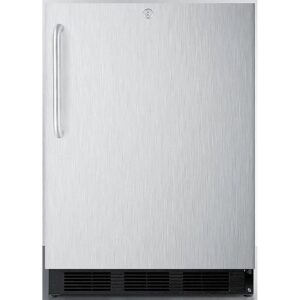 summit appliance spr7bosstada ada compliant commercial outdoor refrigerator for built-in or freestanding use in complete stainless steel exterior with auto defrost, lock and towel bar handle