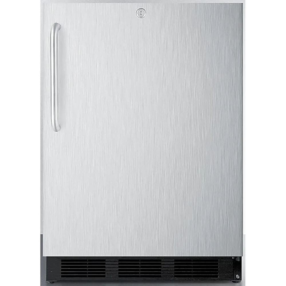 Summit Appliance SPR7BOSSTADA ADA Compliant Commercial Outdoor Refrigerator for Built-in or Freestanding Use in Complete Stainless Steel Exterior with Auto Defrost, Lock and Towel Bar Handle