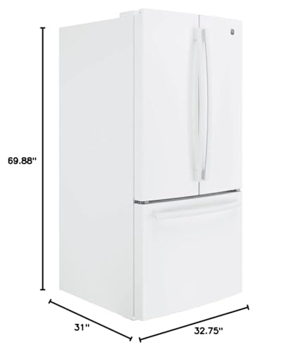 GE GWE19JGLWW French Door Refrigerator