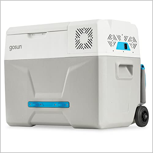 GOSUN Chill Cooler | Iceless Powered Cooler with Wheels - 12 Volt Refrigerator Ice Chest | 12v Beach Cooler & Solar Camping Equipment | No Ice Beverage Cooler Portable Refrigerator