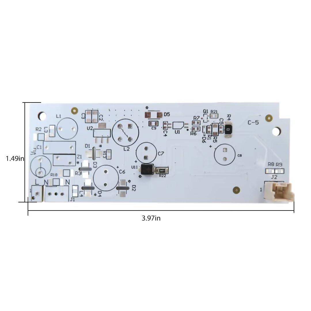 W10515057 Refrigerator LED Light Control Board Replace AP6022533 PS11755866 for Kenmore 10651139214 Refrigerator