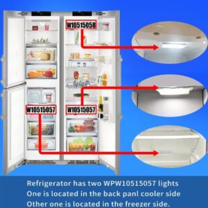 W10515057 Refrigerator LED Light Control Board Replace AP6022533 PS11755866 for Kenmore 10651139214 Refrigerator