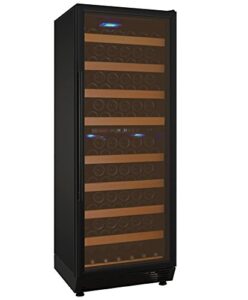 allavino 24" wide vite ii tru-vino 99 bottle dual zone black right hinge wine refrigerator