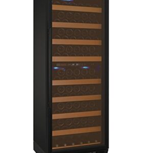 Allavino 24" Wide Vite II Tru-Vino 99 Bottle Dual Zone Black Right Hinge Wine Refrigerator