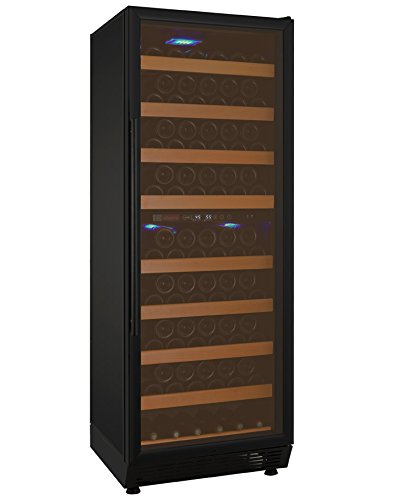 Allavino 24" Wide Vite II Tru-Vino 99 Bottle Dual Zone Black Right Hinge Wine Refrigerator