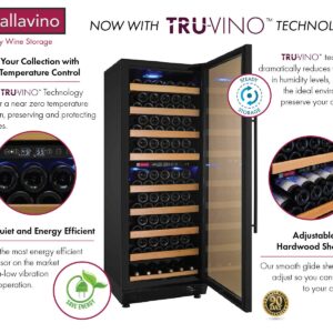 Allavino 24" Wide Vite II Tru-Vino 99 Bottle Dual Zone Black Right Hinge Wine Refrigerator