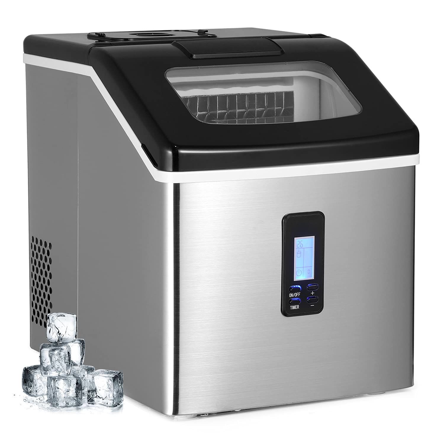 SOUKOO Ice Maker Countertop with 40lbs/Day (18F)…