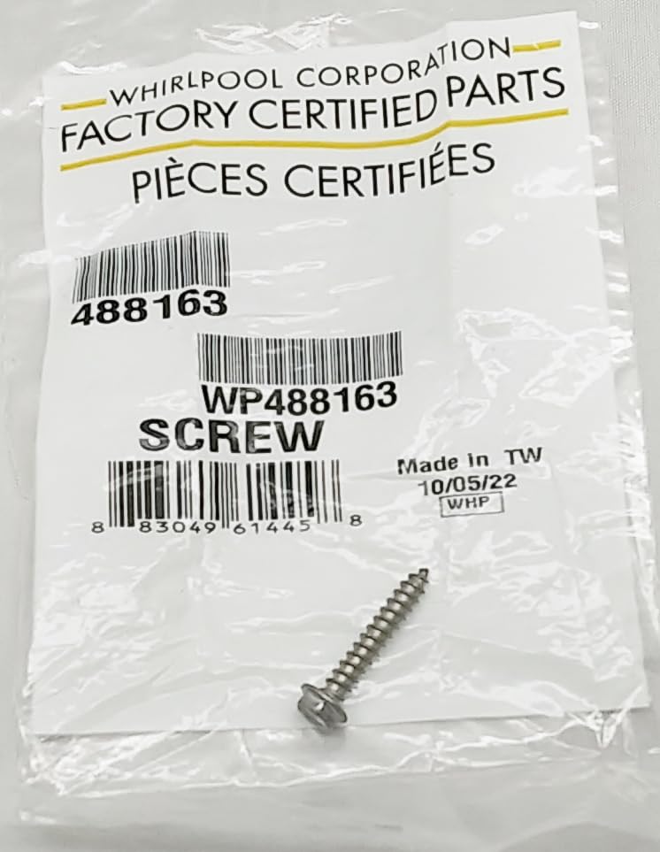 WP488163 Refrigerator/Appliance Screw - New - Genuine OEM - AM 1-3-5 - EA240118