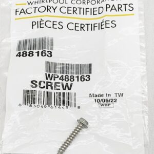 WP488163 Refrigerator/Appliance Screw - New - Genuine OEM - AM 1-3-5 - EA240118